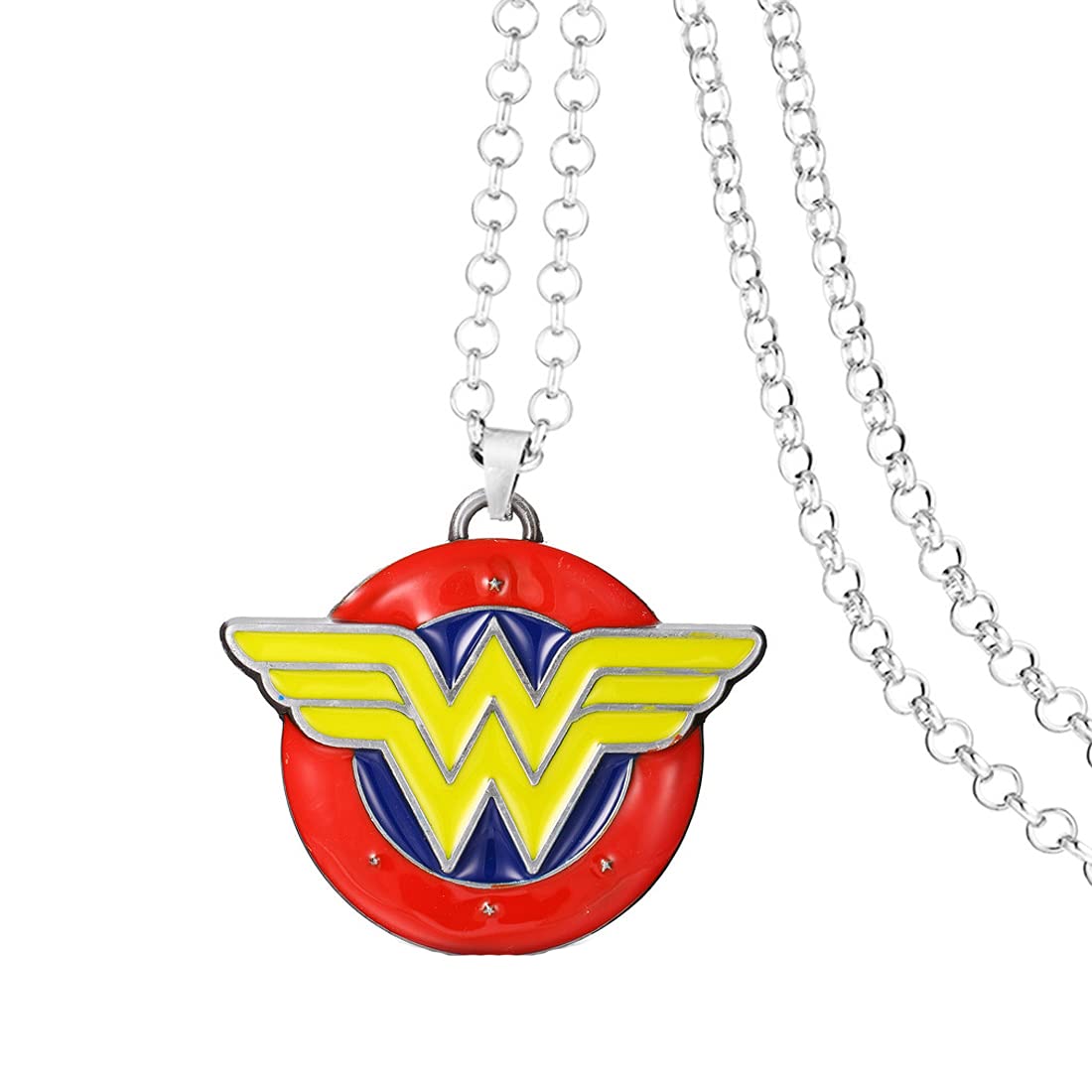Yellow Chimes Wonder Woman Symbol Locket Chain Pendant Necklace for ...