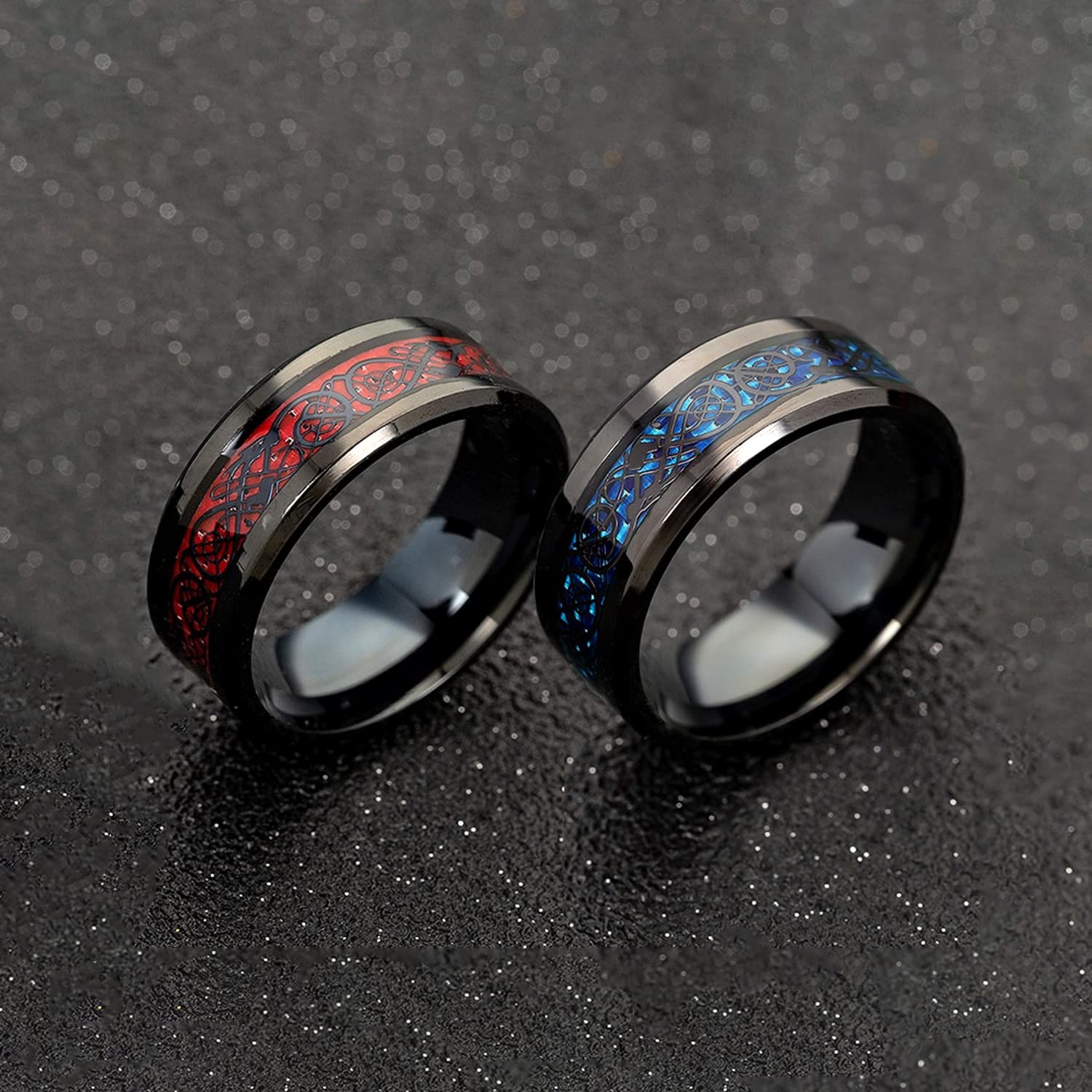 Yellow Chimes Stainless Steel Rings for Men | Pack of 2 Combo Rings ...