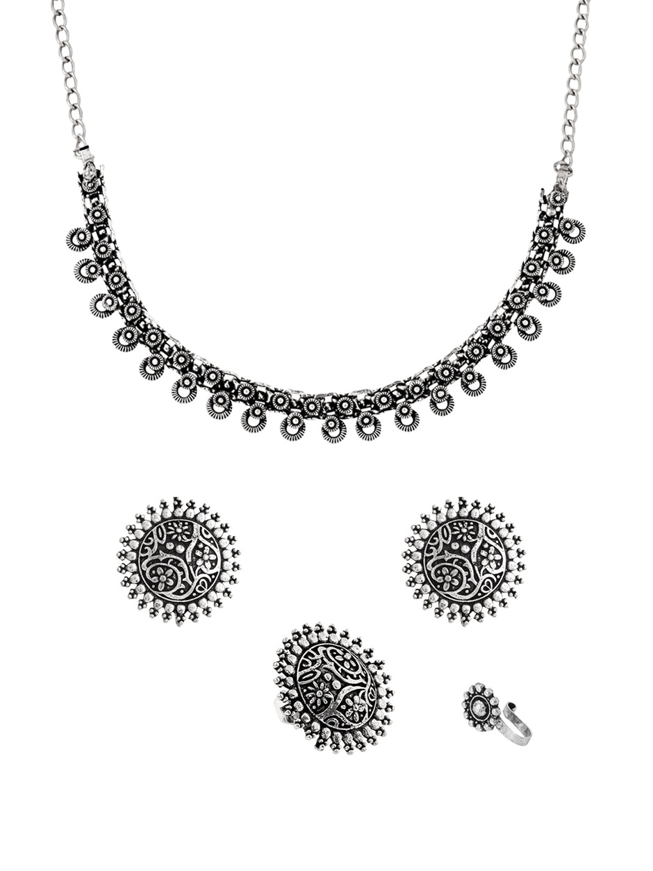 Silver Oxidised Jewellery – YellowChimes